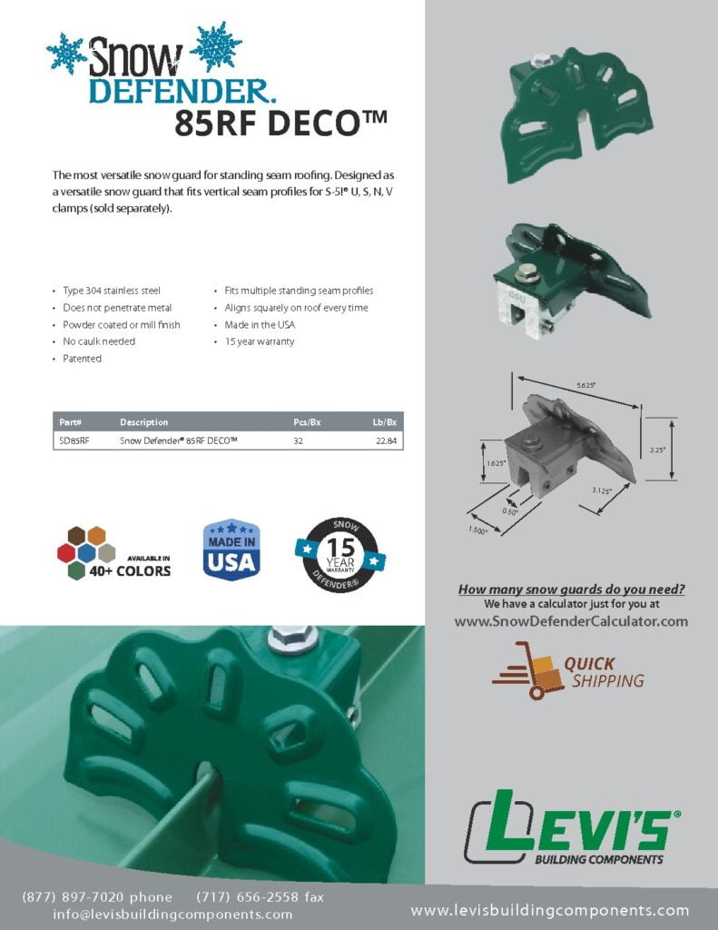 Snow Defender 85RF- Powder Coated Snow Guard - The Supply Maverick